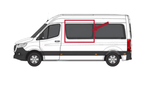 Mercedes Sprinter - 1st Position Driver Sliding Window — Upfitters