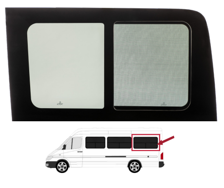 Mercedes Sprinter - 3rd Position Driver Sliding Window — Upfitters