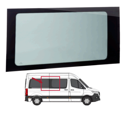 Mercedes Sprinter 144" - 2nd Position Non-Vented Passenger Window ...