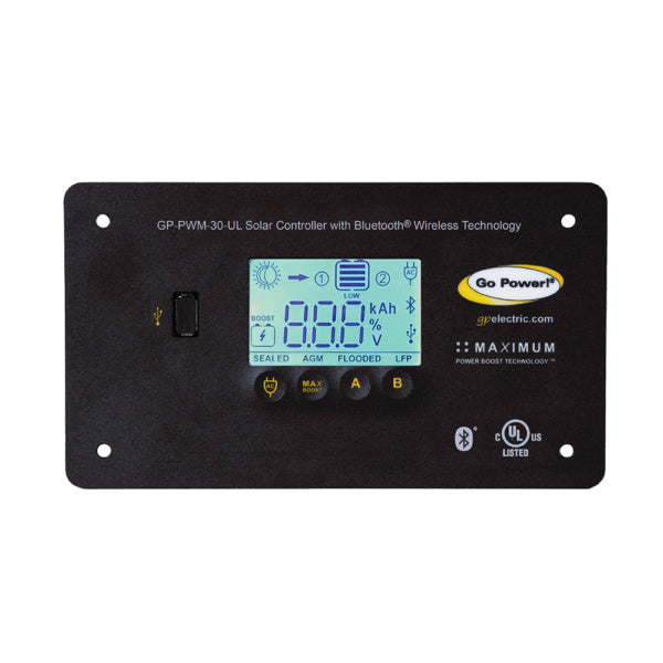 Go Power 30 Amp Solar Controller Dual Bank Bluetooth - GP-PWM-30-UL ...